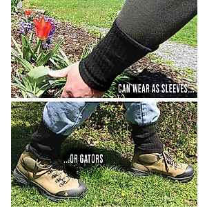 InsectGuard Tick Gaiters - Permethrin Treated, Ticks, Mosquitoes, Flies & More Insect Repellent, Unisex Adult, (Black/Khaki) Complete Package 1