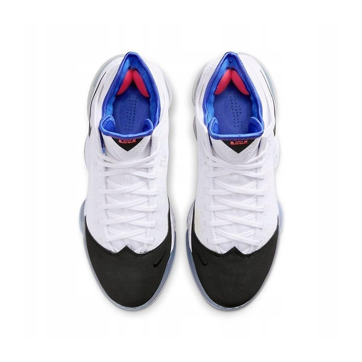 Nike Mens Lebron XIX Low, White/Medium Blue/Siren Red/Black (us_Footwear_Size_System, Adult, Men, Numeric, Medium, Numeric_9)