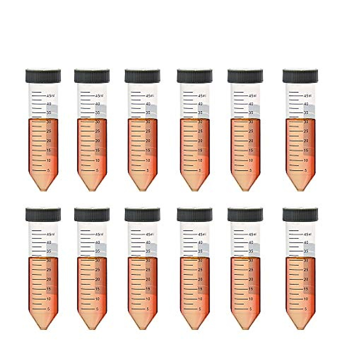 ULAB Scientific Autoclavable 50ml Conical Centrifuge Tubes Sterilized with PP Racks, Falcon Tubes, Vol.50ml 30x115mm, Blue Printed Graduated Marks, Assembled Leak-Proof Screw Cap, Pack of 25, UCT1002