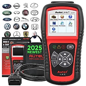 Autel AL519 OBD2 Scanner, 2025 Newer Professional Mechanic OBDII & CAN Car Diagnostic Code Reader Tool for Check Engine Light, One-Click Smog Check, DTCs Lookup, Upgraded Ver. of AL319/ MS309