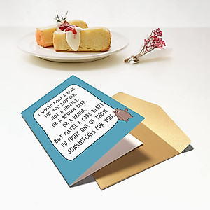 Chenive Funny Brother Birthday Card, Birthday Card for Brother, Bro Bday Greeting Card, I Would Fight A Bear For You Brother Card