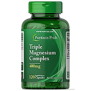 Puritan Pride Triple Magnesium Complex 400 MG, 120 Capsules