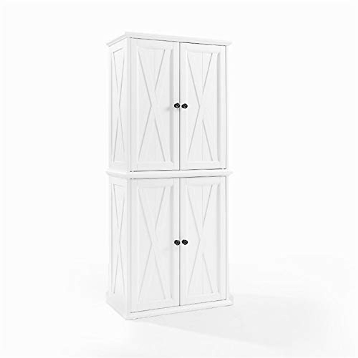 Crosley Furniture Clifton Tall Pantry, 2 Stackable Pantries, Distressed White