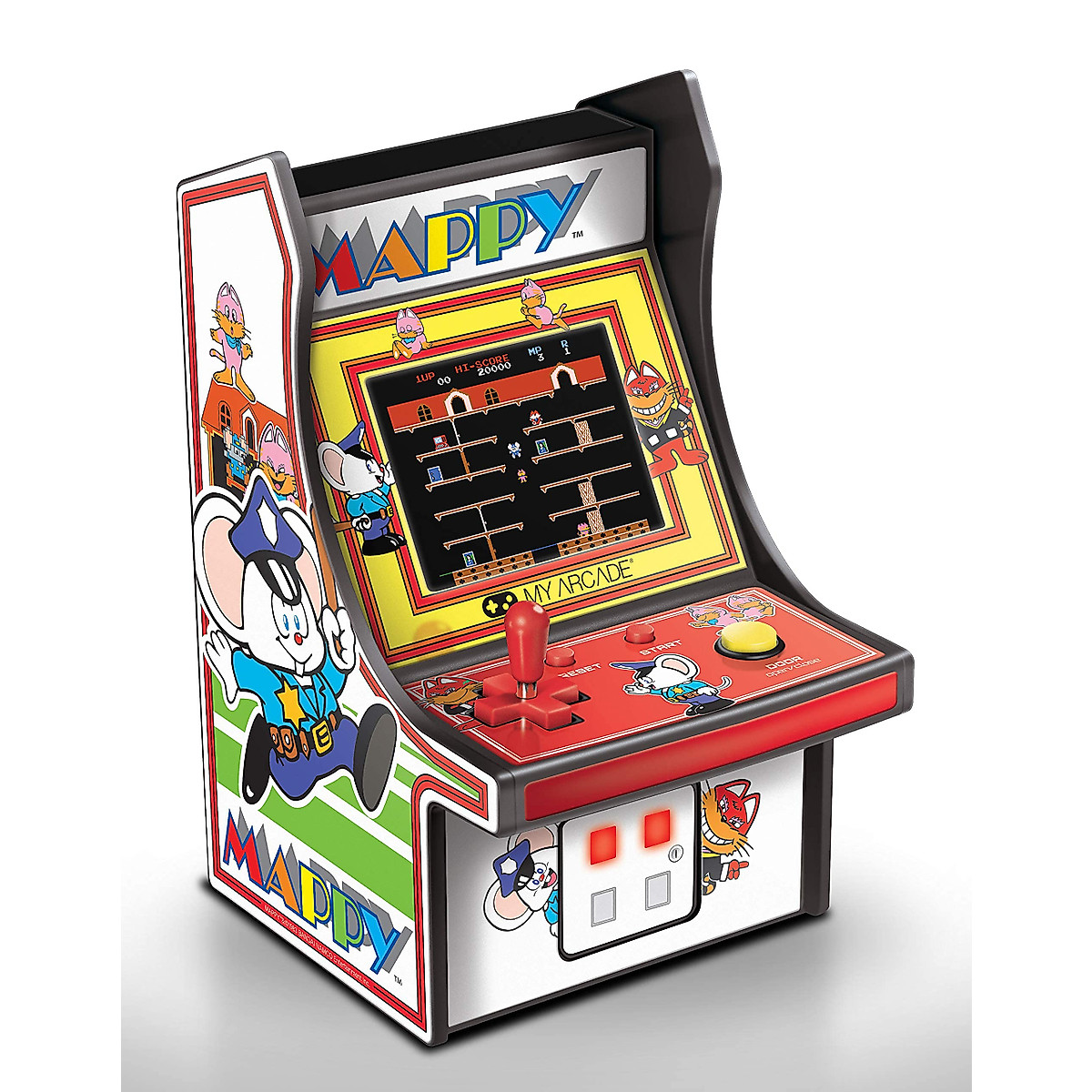 My Arcade Micro Player Game Bundle: Mappy and Ms. Pac-Man - Fully Playable 6.75 in. Collectible