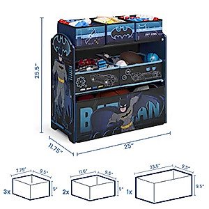 Delta Children Design & Store 6 Bin Toy Storage Organizer, Batman