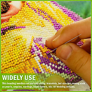 86 Pcs Beading Needles Set,6 Sizes Big Eye Seed Bead Needles,Long Straight Beading Needle,Twist Beading Needles,Flexible Needle for Beads for Jewelry Making