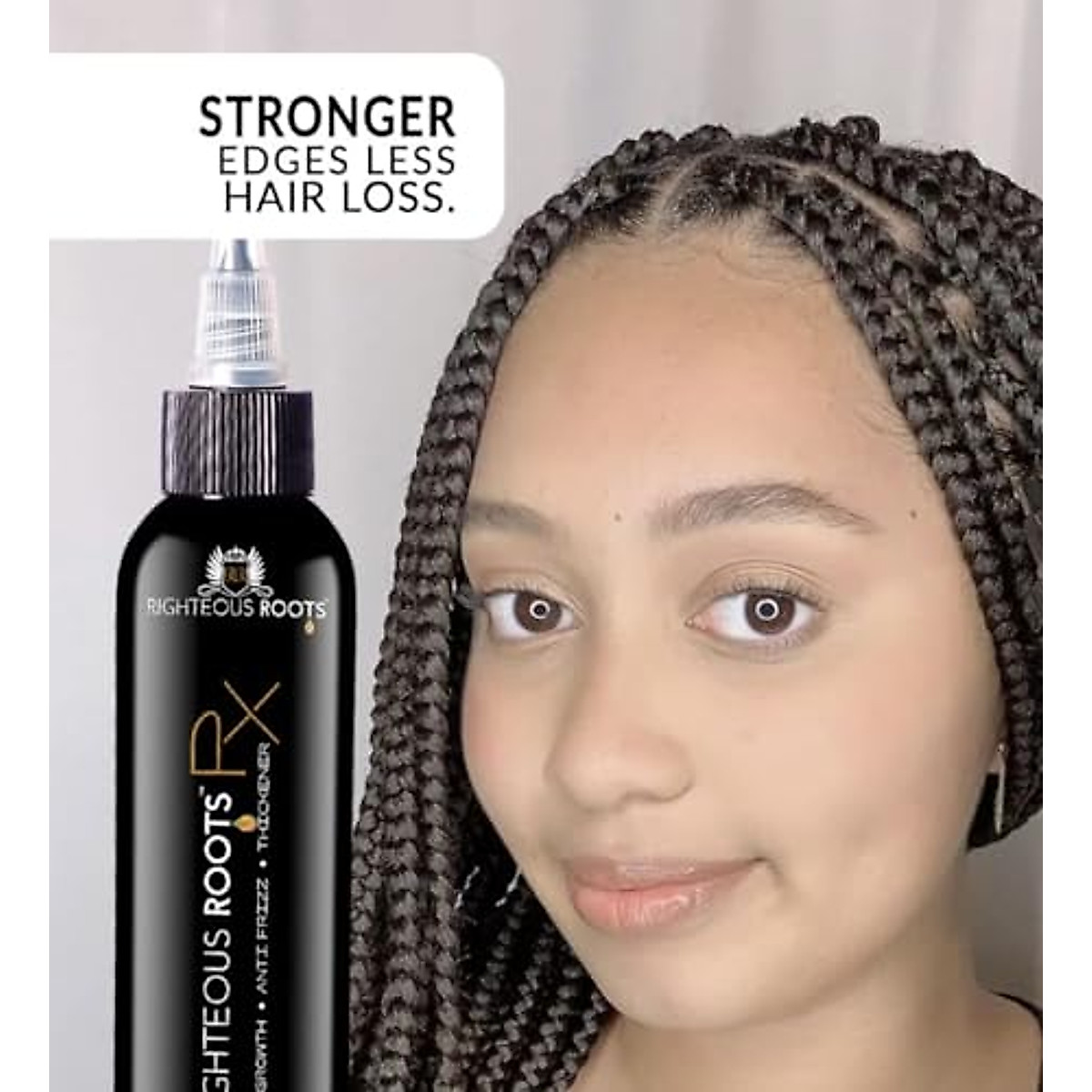 Righteous Roots Rx Hair Oil for Hair Growth, Anti Frizz and Thickener Best for Curly, Wavy Natural Hair and Beards. 4fl oz (Previously known as Hair RX)
