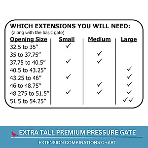Cardinal Gates XTPPG Extra Tall Pressure Mounted Baby Gate - Adjustable Indoor Dog Gate - 36 Inch Tall Steel Safety Gate for Kids & Pets - 29.5 to 32.5 Inches Wide - Black