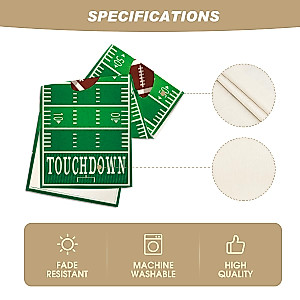 Artoid Mode Touch Down American Football Court Table Runner, Rugby Boy Fall Birthday Party Kitchen Dining Table Decoration for Home Decor 13x72 Inch