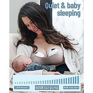 Opnmina Wearable Hands-Free Breast Pump, Double Electric Breast Pumps, Breastfeeding for Mom Wireless & Portable,with Precision LCD Display – 2 Pack White