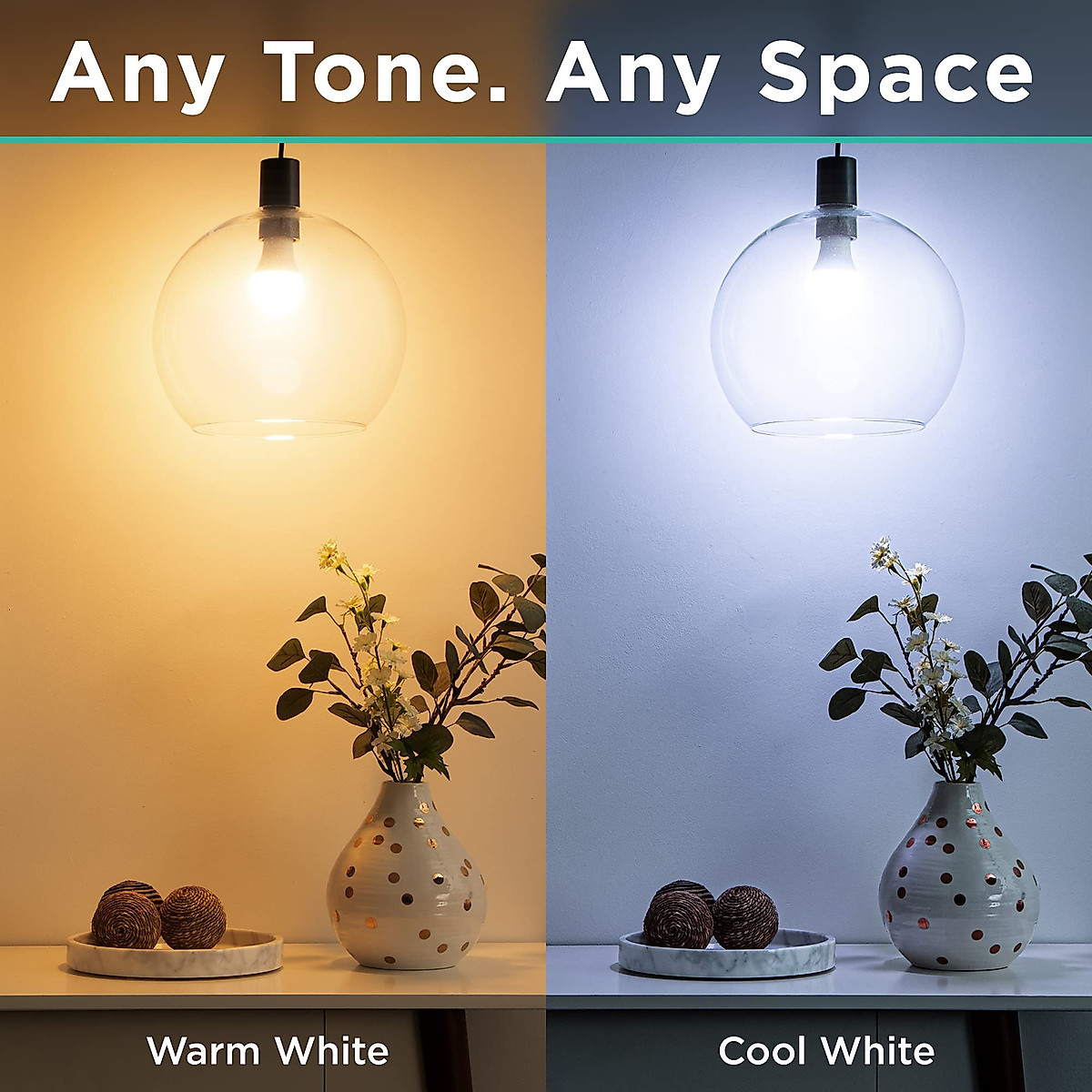 iHome Spectra Smart Multicolor Light Bulb, A21 Tunable Dimmable Ultra-Bright Color Bulb, 1600 Lumens, 15W, 100W Equivalent, WiFi Smart Bulb, Compatible with Alexa and Google Home, 2 Pack