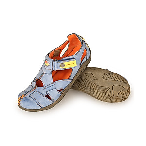 TMA EYES Women's Cross Leather and Hand Stitching Upper Casual Sandal for Outdoor