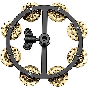 Meinl Percussion Headliner Series Hihat Tambourine Jingle Effect, Hammered Solid Brass — NOT Made in China — Mountable on Any Pull Rod, 2-Year Warranty (HTHH1B-BK)