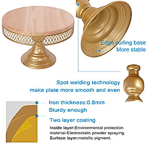 weharnar Set of 2 Cake Stand for Dessert Table Cake Plate Tray for Wedding Birthday Baby Shower Christmas Party, Cake Stand 12" 10"