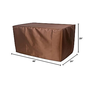 RGRE 48x24x29in Garden Furniture Covers Waterproof, Extra Large Garden Table Cover, Windproof Outdoor Furniture Set Covers, 420D Heavy Duty Oxford Fabric Patio Furniture Cover Square