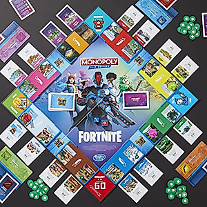 Hasbro Gaming Monopoly Flip Edition: Fortnite Board Game for Ages 13 Game Inspired by Fortnite Video Game, Board Games for Teens and Adults, 2-4 Players