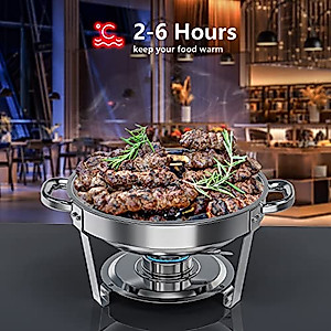 NPOUE Chafing Dish Buffet Set 5 QT Stainless Steel Buffet Servers And Warmers, Chaffing Servers With Covers, Catering, Chafer,Food Warmer For Parties…