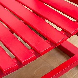 BplusZ KD-21R Rocking Kid's Chair Wooden Child Toddler Patio Small Rocker Red Ages 3-6 Red