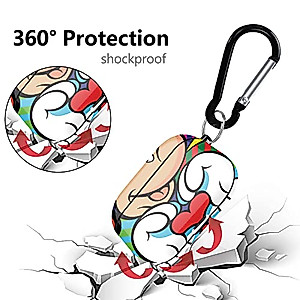 Airpods Pro Case Designed for AirPods Pro,Full Protective Case Cover with Keychain and Lanyard,Shockproof Cartoon Case for Airpods Pro Charging Case(Mickey Love pro)