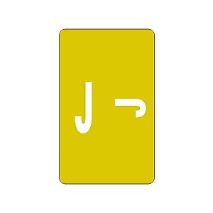 Smead AlphaZ ACCS Color-Coded Alphabetic Label, J, Yellow, 100 Labels per Pack (67180)