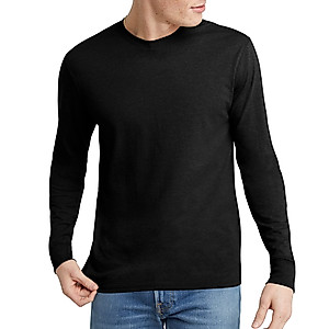Hanes Originals Men's Tri-Blend Long Sleeve T-Shirt, Black, 2X Large