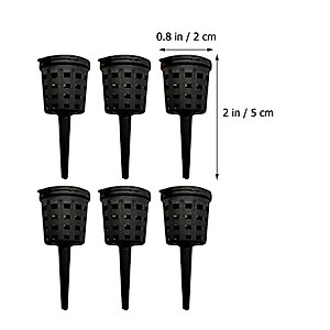 YARDWE 150pcs Fertilizer Mesh Basket with Lid Plastic Planting Food Net Pot Garden Nutrition Cups for Succulent Orchid Bonsai