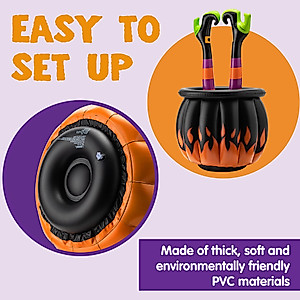 JOYIN 3.2FT Halloween Inflatable Witch Legs in Cauldron Cooler, Halloween Cooler for Drinks, Decoration Theme Party Décor, Party Supplies for Halloween Parties, Lawn Inflatables Home Family Outside