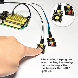 KEYESTUDIO 37 Sensors Modules in 1 Box Starter Kit for Raspberry Pi 4 4B 3 3B 2B+, Tutorials Python C Java Scratch Code, 38 Projects, GPIO Breakout Board Breadboard LCD Programming for Kids Adult