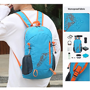 Lywencom Hiking Backpack,20L sports lightweight folding waterproof ultra-light backpack suitable for outdoor camping picnic(blue), LW026