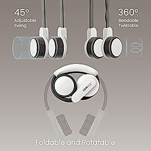 Homace Foldable Neck Fan with Cooling and Heating Pad, with traveling case, 4000mAh Rechargeable Battery Operated, Wearable Personal Fan, Refrigerated Chip, 3 Speeds,Outdoor indoor.