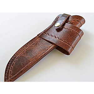Coast Leathers Custom Leather Sheath for Buck 120 General Knife with Water Buffalo Antique Brown Leather | Cross Draw Knife Holder Fits Right or Left-Hand Side | Knife not Included Sheath Only