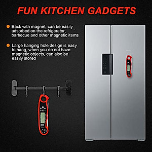 Meat Thermometer Digital for Cooking and Grilling, Collapsible Probe, with Magnet, Calibration, Backlight Waterproof Food Thermometer, Instant Read Thermometer for Kitchen, Meat, Steak, Turkey