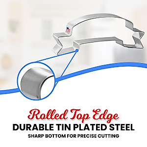 Foose Banner Cookie Cutter 5 Inch –Tin Plated Steel Cookie Cutters – Banner Cookie Mold