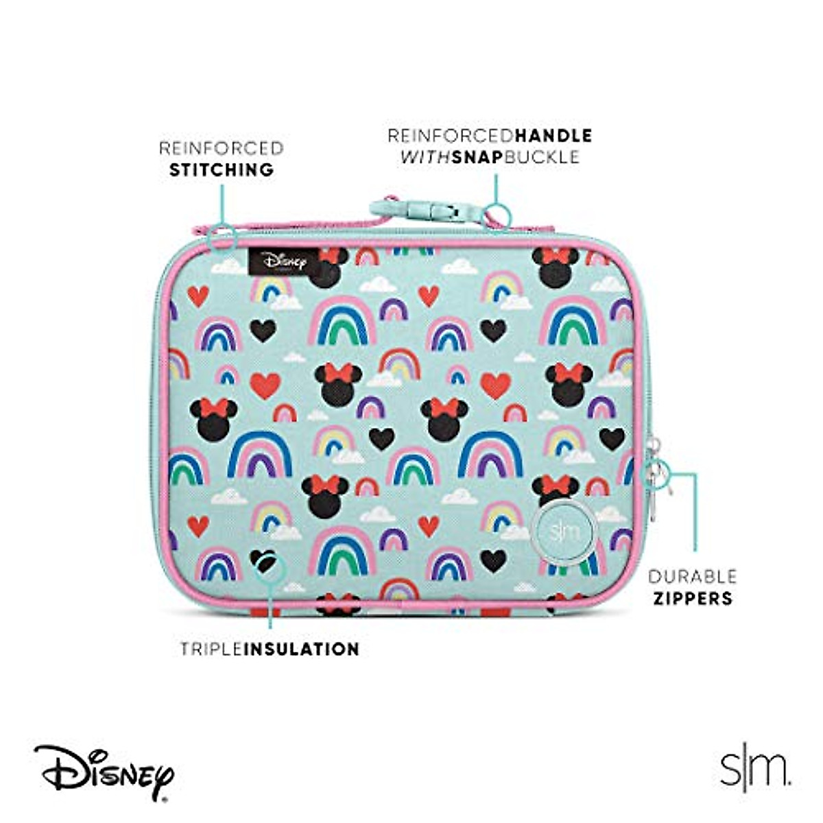 Simple Modern Disney Kids Lunch Box for Toddler | Reusable Insulated Bag for Girls, Boys Meal Containers for School | Hadley Collection | Princess Royal Beauty