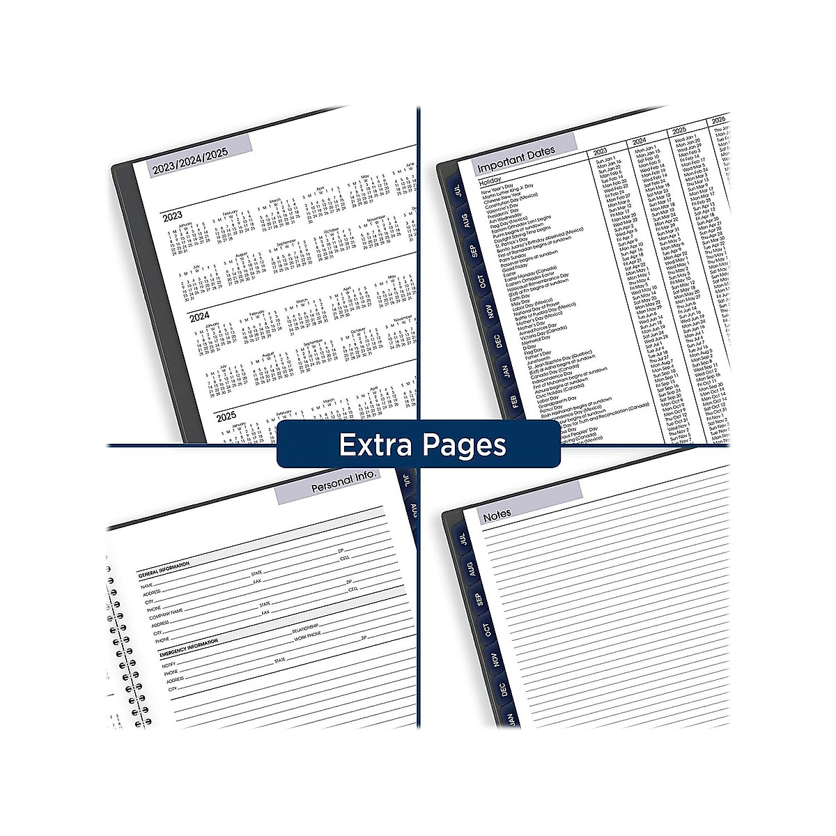 AT-A-GLANCE 2023-2024 Planner, Weekly & Monthly Academic Appointment Book, 8-1/2" x 11", Large, DayMinder, Charcoal (AYC52045)(July 2023-June 2024)