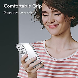 ESR Metal Kickstand Case Compatible with Samsung Galaxy S22 (6.1 Inch) (2022), Versatile Patented Kickstand, Crystal Clear Scratch-Resistant Back Cover, Clear