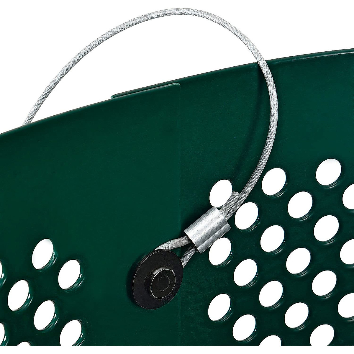 Global Industrial 36 Gallon Deluxe Thermoplastic Perforated Receptacle w/Dome & Base, Green