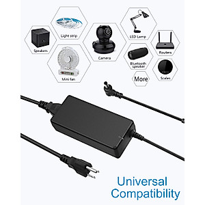 ALITOVE 12V 8A 96W Power Supply Adapter AC to DC Converter AC 100V ~ 240V to DC 12V 8amp Transformer LED Driver with 5.5x2.5mm DC Jack for 5050 3528 LED Strip Module Light, CCTV