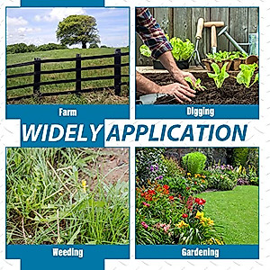 Mixweer 4 Pcs Garden Hoe Hollow Hoe Garden Tool All Steel Hardened Hollow Hoe Edger Weeder Black Sharp Hoe Weeding Tool Shovel for Backyard Weeding, Soil Loosening, Farm Planting