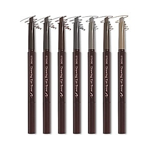 ETUDE Drawing Eye Brow #1 Dark Brown | Long Lasting Eyebrow Pencil for Soft Textured Natural Daily Look Eyebrow Makeup | Korean Makeup, Kbeauty, Perfect for Gift