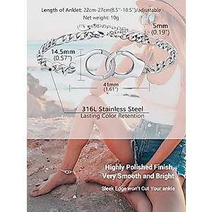 PROSTEEL Ankle Bracelets Foot Jewelry For Women Ankle Braclet Braclets Bracelts Silver Anklets Stainless Steel Chain Anklet