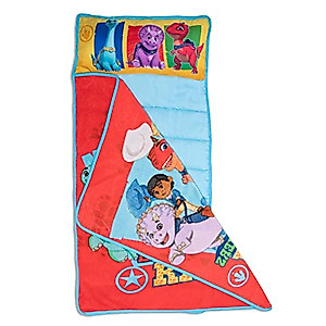 Dino Ranch Dinosaur Toddler Nap Mat Set – Includes Pillow and Fleece Blanket – Great for Boys Napping During Daycare or Preschool - Fits Toddlers