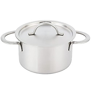 G.E.T. 4-80999 Stainless Steel Stainless Steel Mini Stock Pot with Lid Stainless Steel Specialty Servingware Collection