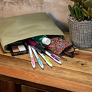 BIC Cristal Up Ballpoint Pen, Medium Point (1.2mm) Distributes Ink Evenly, Assorted Colors, 6-Count