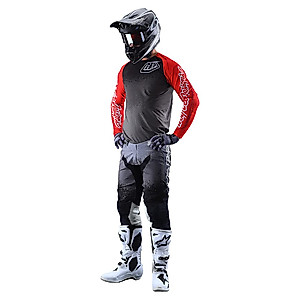Troy Lee Designs SE Pro Air Webstar Jersey - Motocross Dirt Bike ATV Enduro Dual Sport Racing Off Road Riding Ventilated Warm Weather Gear - Adult Mens (Black/Gray, XL)