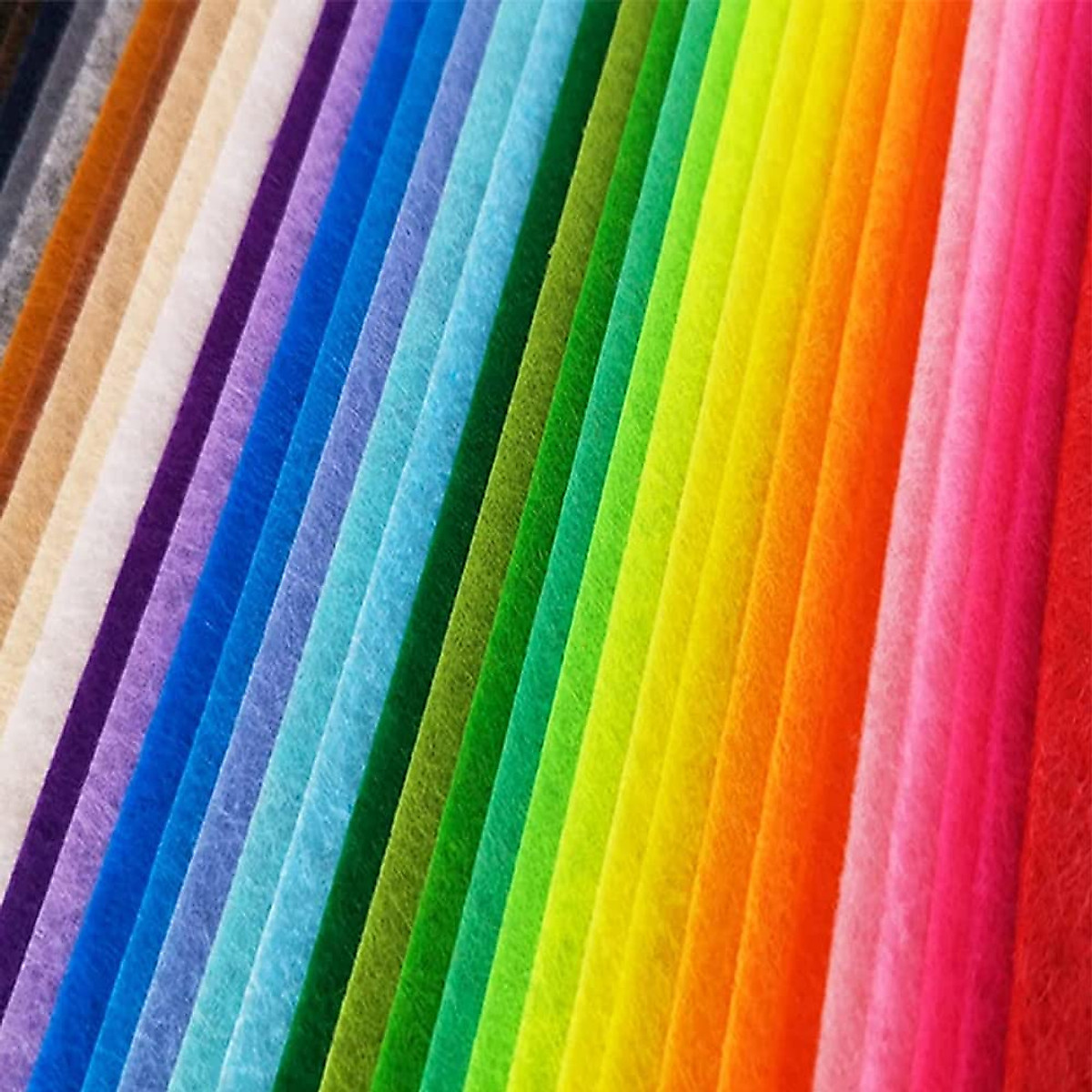 HellooColor 4x8 Pcs Felt Fabric Sheet 6x6 inches Brown Series Craft Squares Nonwoven 1mm Thick