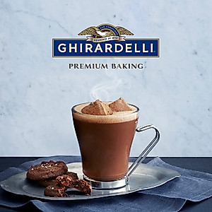 Ghirardelli Double Chocolate Hot Cocoa Mix, 0.85 oz Packets (Pack of 25) with Ghirardelli Cocoa Scoop