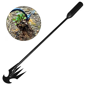 MOTEERLLU Weeding Artifact Uprooting Weeding Tool Gardening, 4-Claw Manganese Steel Weed Puller Garden Hand Weeder Tools, Weed Picker Grass Remover Tool