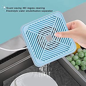 YOUTHINK Mini Dishwasher, IP67 Waterproof Dishwasher Portable Automatic Shutdown Dish Washing Machine USB Powered Wshing Tools for Dishware Fruit Vegetable (Blue)