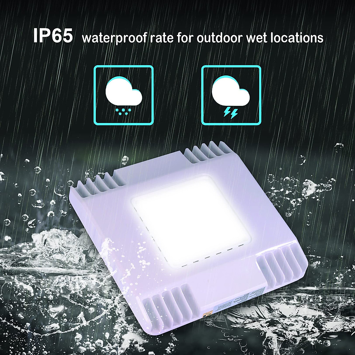 4 Pack HOLDWILL LED Canopy Lights 150w 21000lm 5700K 750W HID/MH Equivalent,Die Cast Aluminum Waterproof IP65 Daylight White Canopy for Outdoor Gas Station Warehouse Store Workshop Lighting